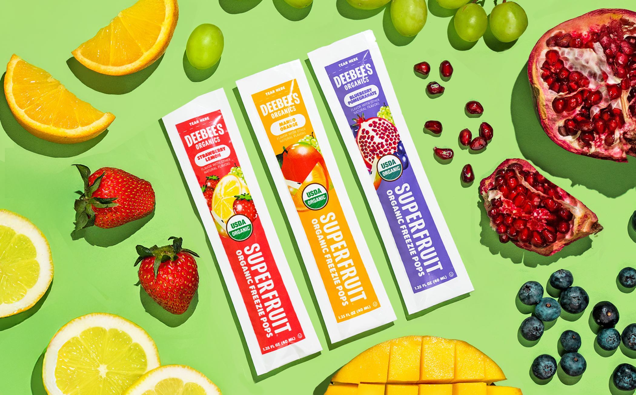 Organic SuperFruit Freezie Pops & Juice Boxes | DeeBee's Organics